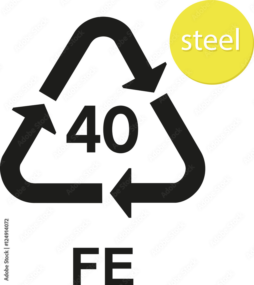 FE steel recycling code Stock Vector | Adobe Stock