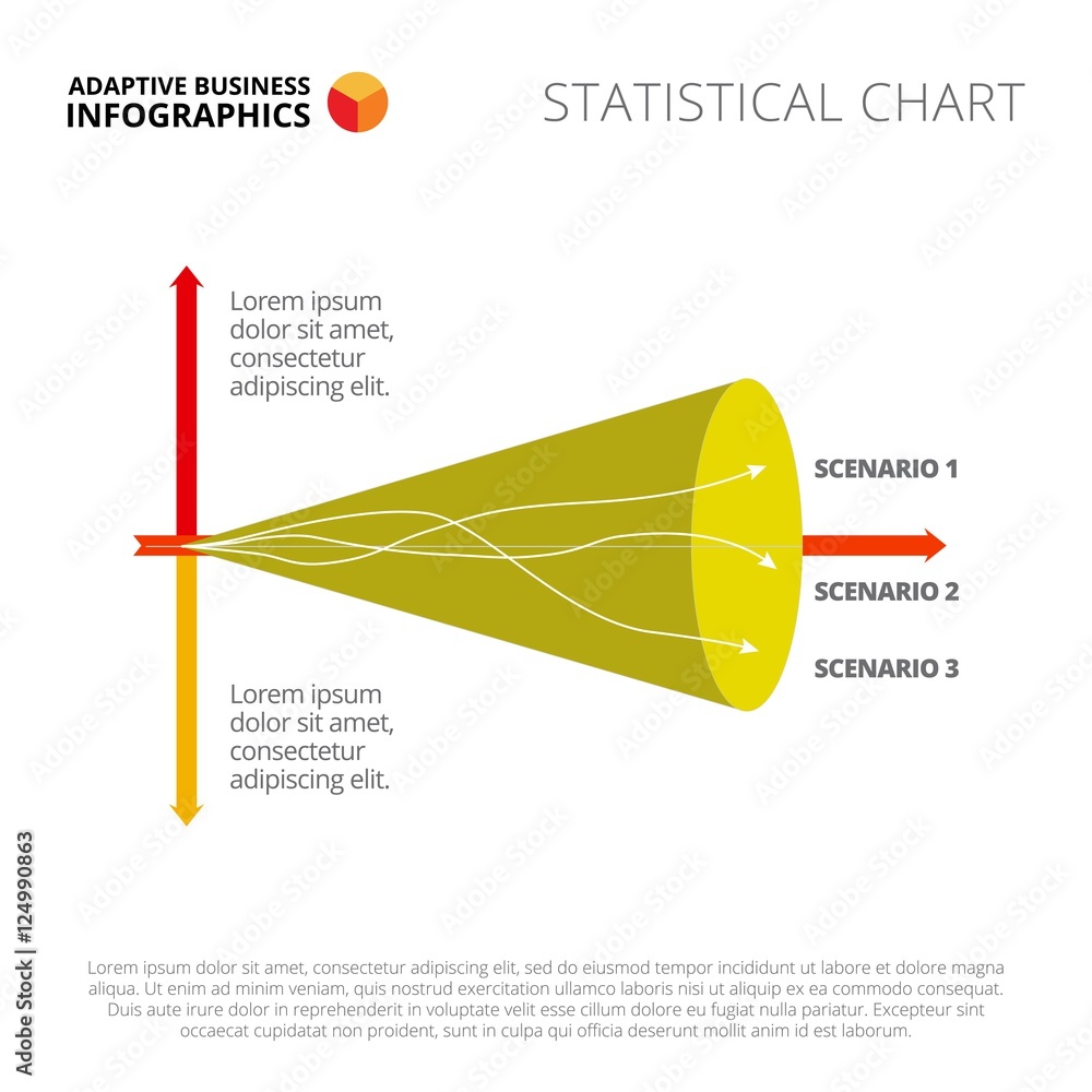 Three Line Charts Slide Template Stock Vector | Adobe Stock