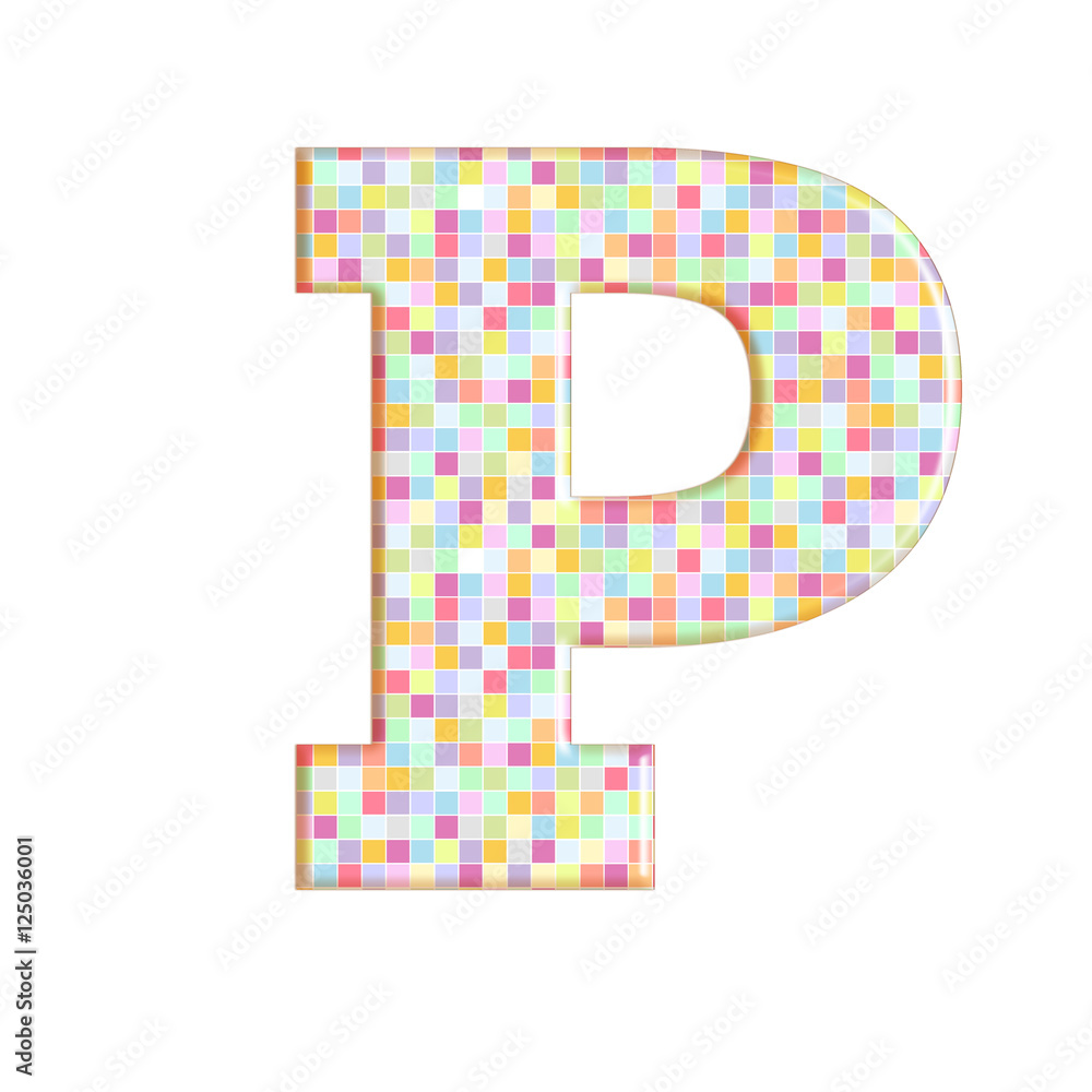 Illustration of pixel font letter english alphabet on a transparent ...
