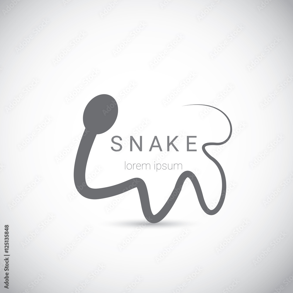 vector snake simple black logo design element. Stock Vector | Adobe Stock