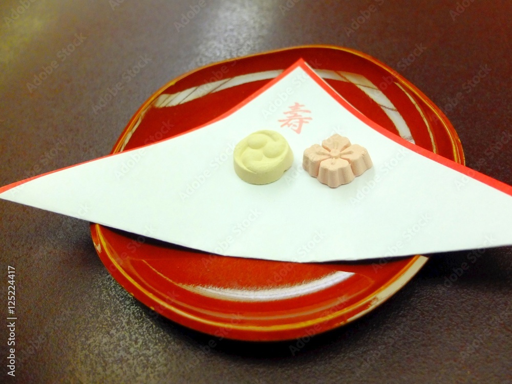 Higashi, dry Japanese sweets (wagashi) Stock Photo | Adobe Stock