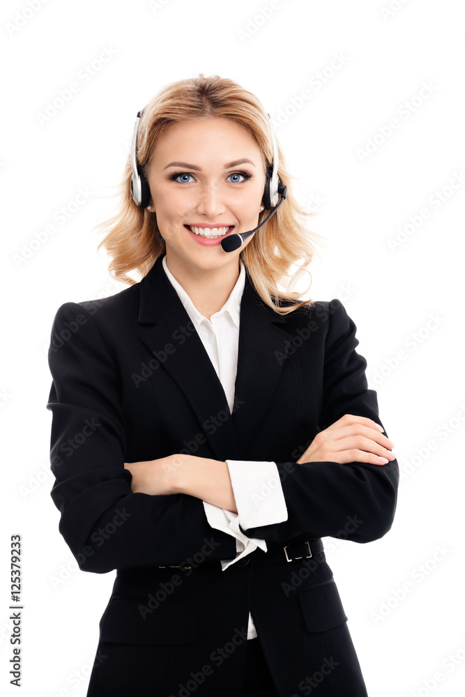 Stock-Foto „support phone operator, on white“ | Adobe Stock
