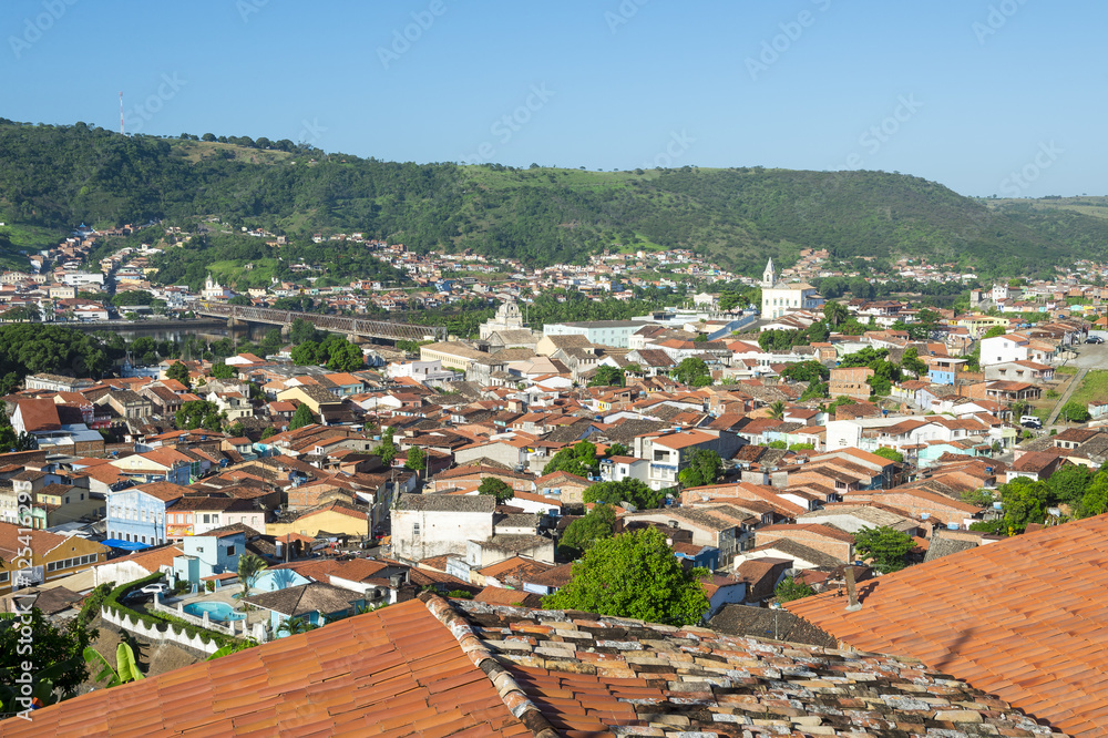 Traditional terracotta roof tiles and Portuguese colonial architecture ...