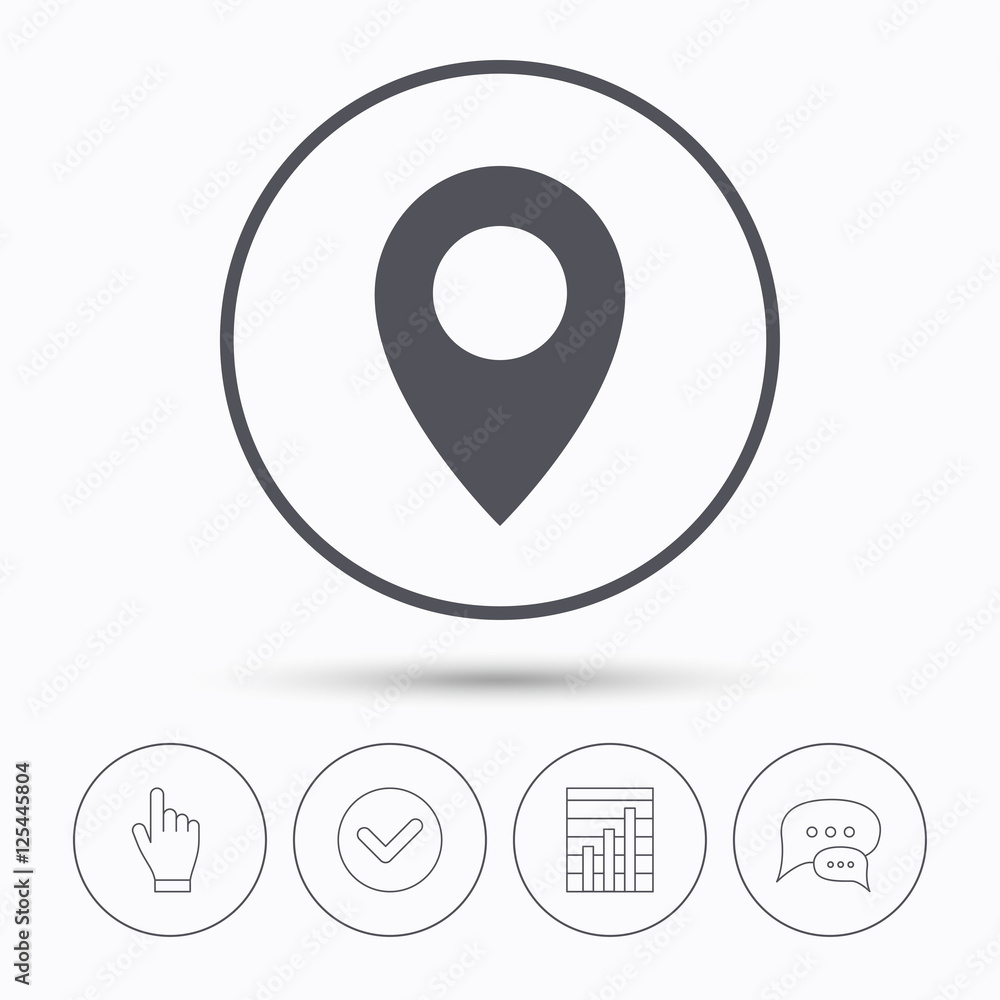 Location icon. Map pointer sign. Stock Vector | Adobe Stock