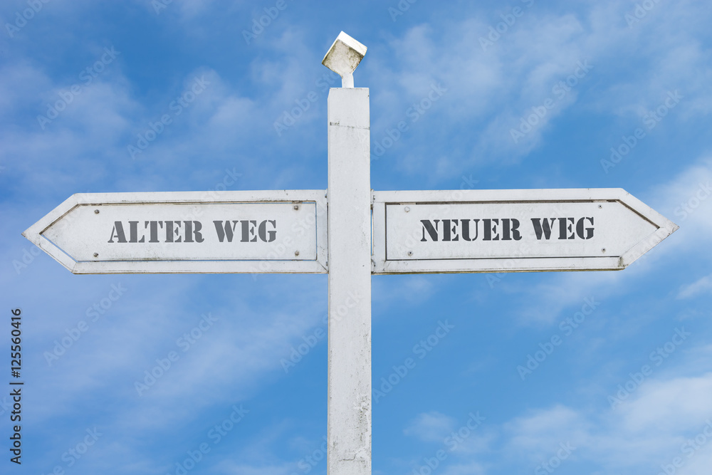 Schild 143 - Neuer Weg Stock Illustration | Adobe Stock