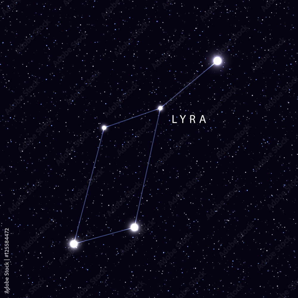 Sky Map with the name of the stars and constellations. Astronomical ...