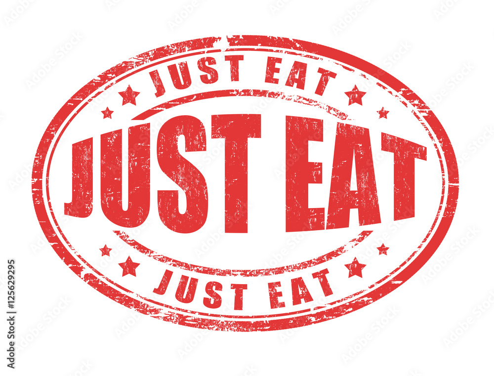Just eat sign or stamp Stock Vector | Adobe Stock