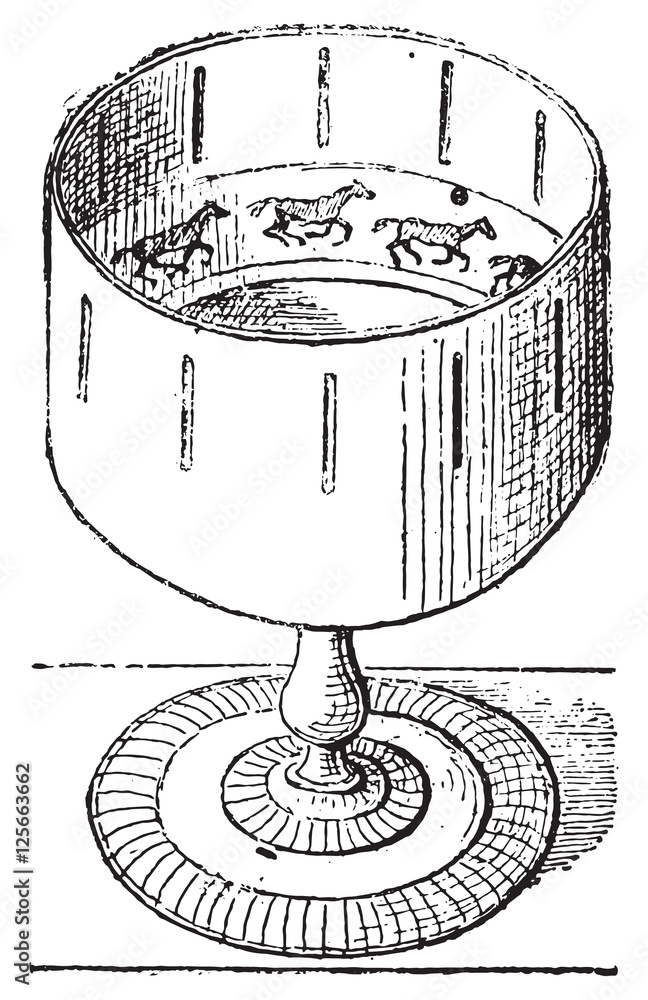 Vector de Stock Zoetrope, vintage engraving. | Adobe Stock