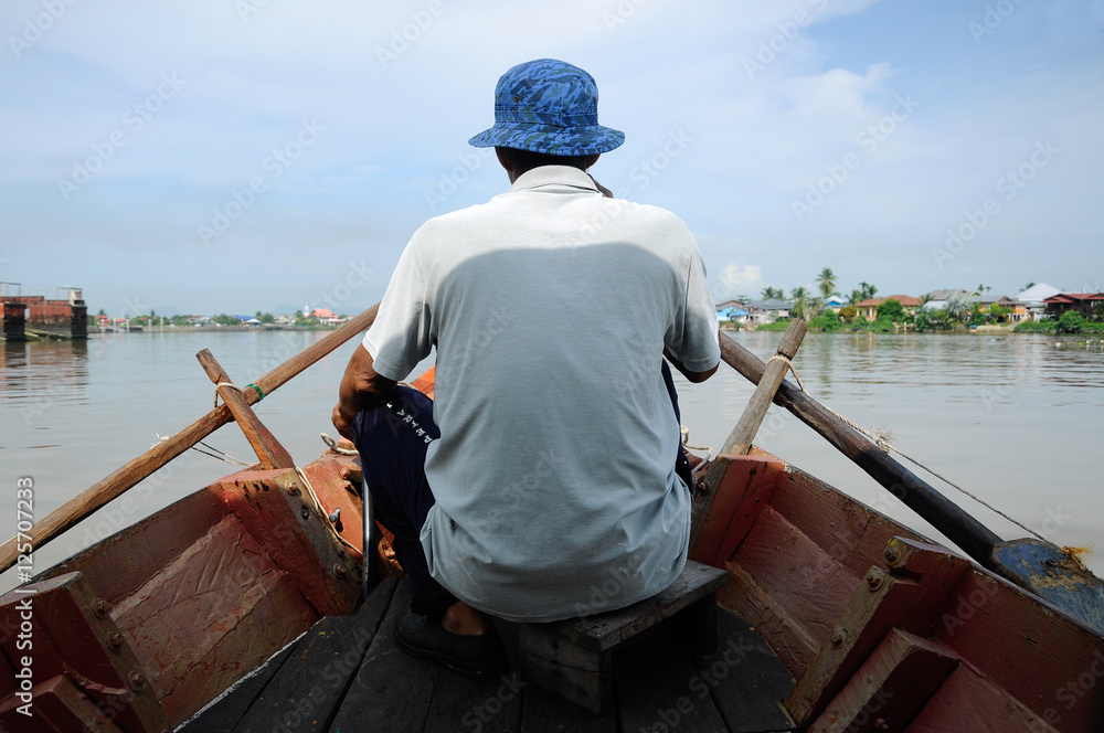 Boat operator was driving the boat. Most boat operators here earn a ...