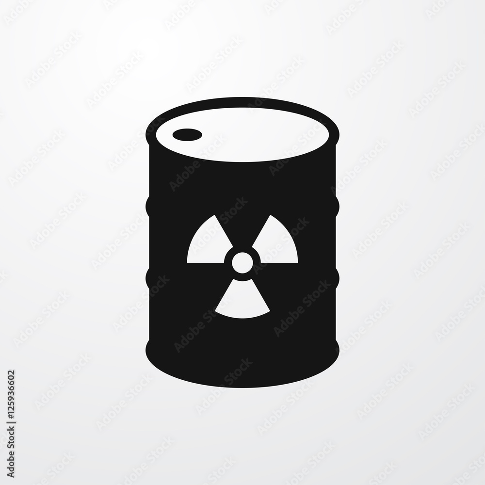 radiation on barrel icon illustration Stock Vector | Adobe Stock