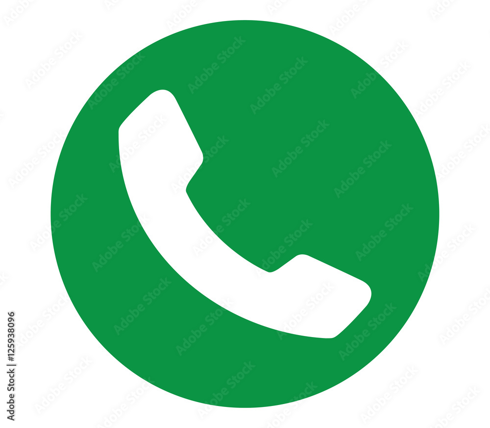 Green Phone Icon Stock Vector | Adobe Stock