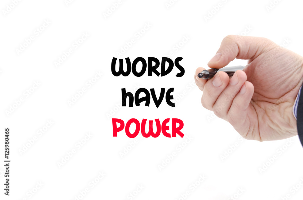 Words have power text concept Stock Photo | Adobe Stock
