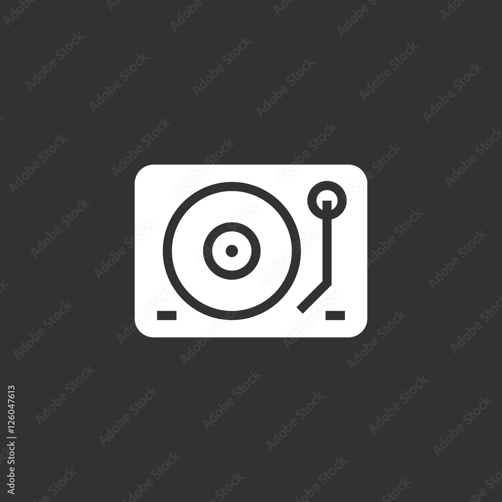 Dj mixer icon vector, clip art. Gramophone vector symbol. Also useful ...