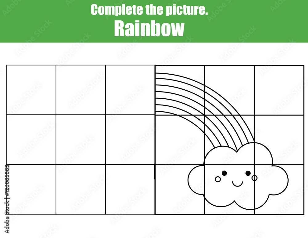 Grid copy game, complete the picture educational children game ...