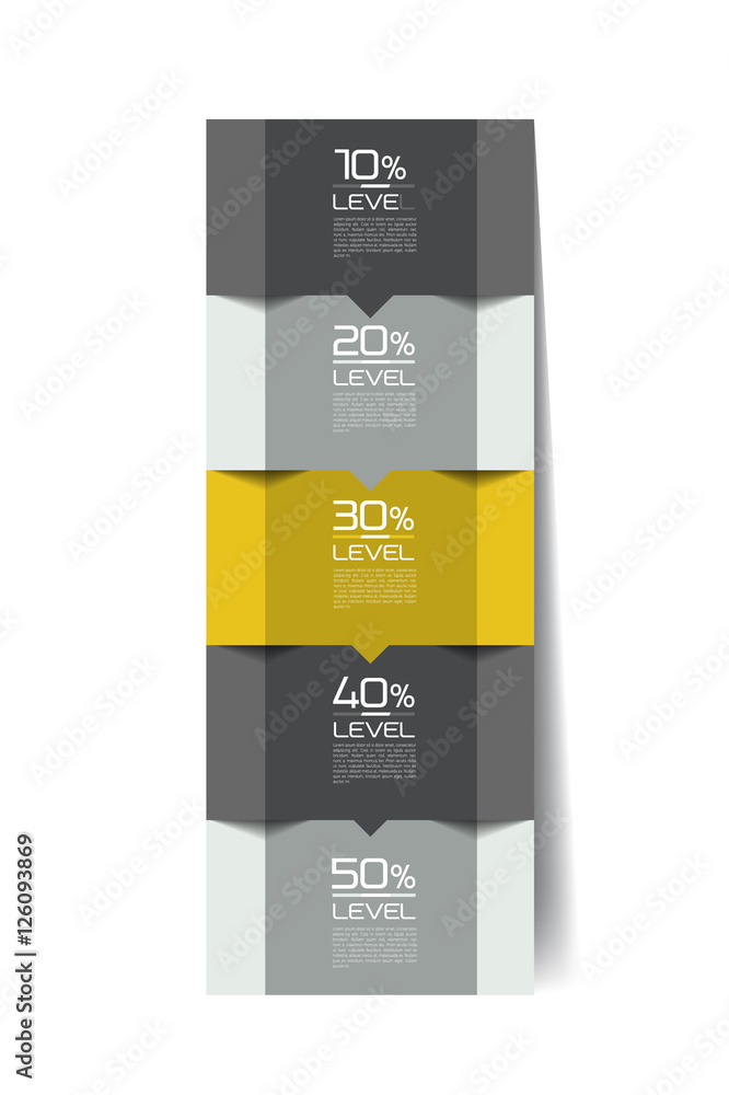Infographics Elements. Square tab, flowchart, box diagram. Stock Vector ...