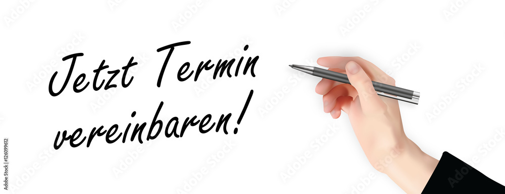 Stock-Vektorgrafik „Jetzt Termin vereinbaren!“ | Adobe Stock