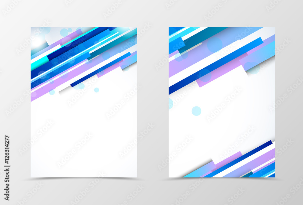 Front and back digital flyer template design Stock Vector | Adobe Stock