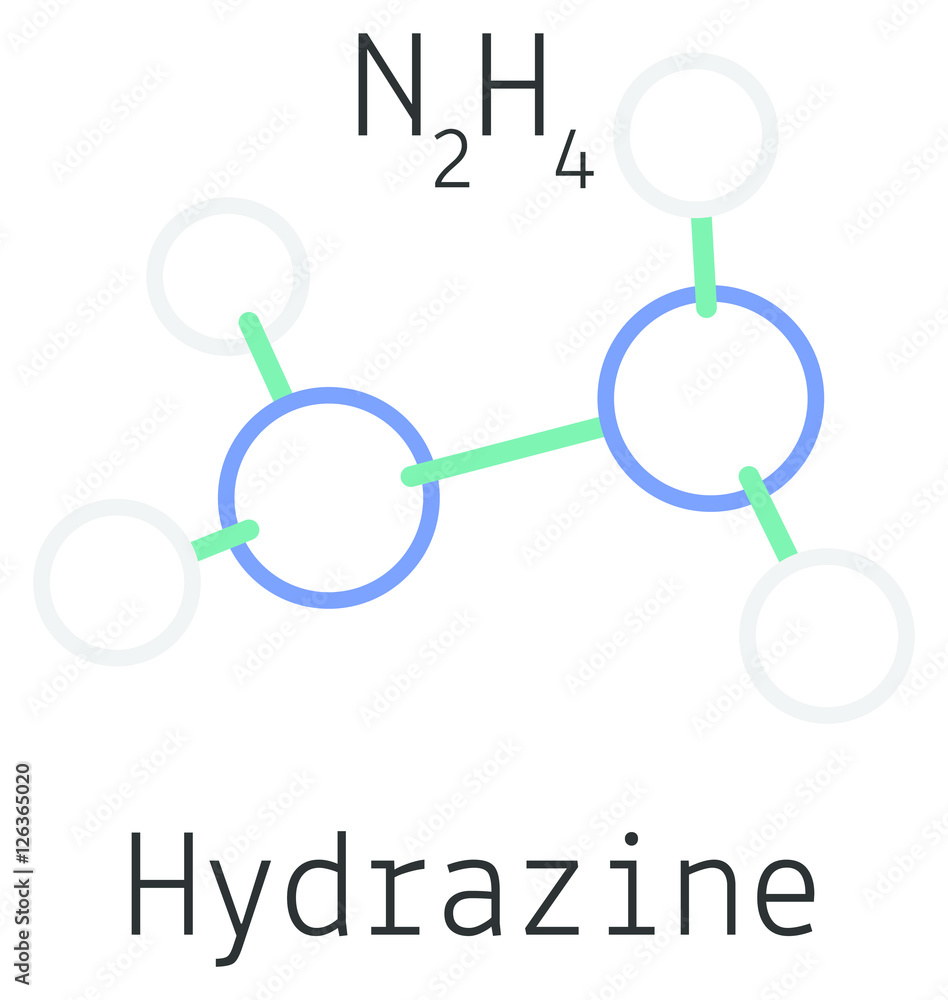 N2H4 Hydrazine molecule Stock Vector | Adobe Stock