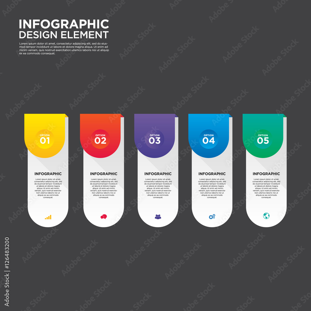 Infographic business report template layout design element vector ...