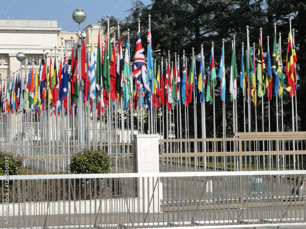Flags of many countries Stock Photo | Adobe Stock
