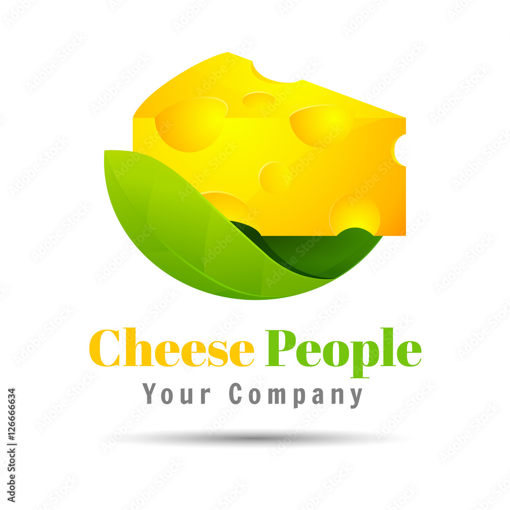Logo of a cheese Volume Logo Colorful. 3d Vector Design. Corporate ...