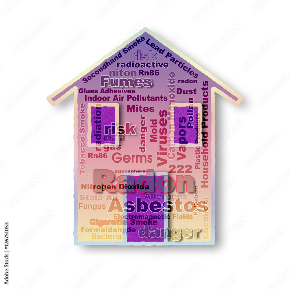 Check list of indoor pollutants - concept image Stock Illustration ...