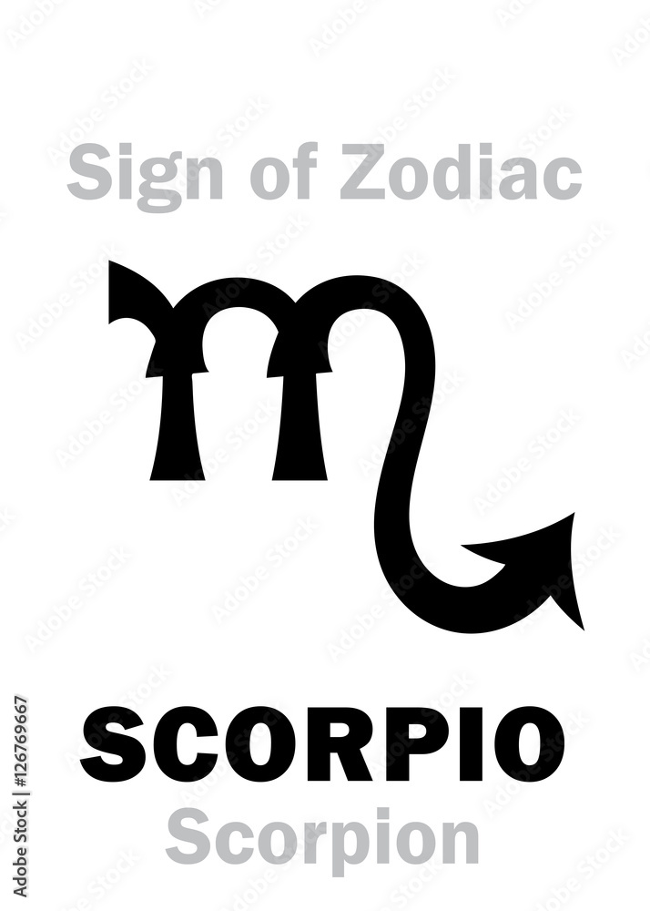 Astrology Alphabet: Sign of Zodiac SCORPIO (The Scorpion ...