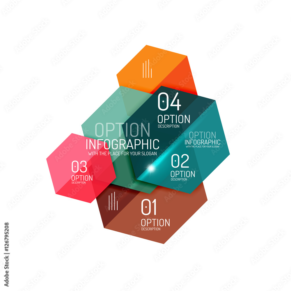 Paper infographic layout design templates Stock Vector | Adobe Stock