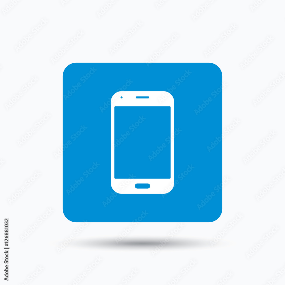 Blue Cell Phone Icon