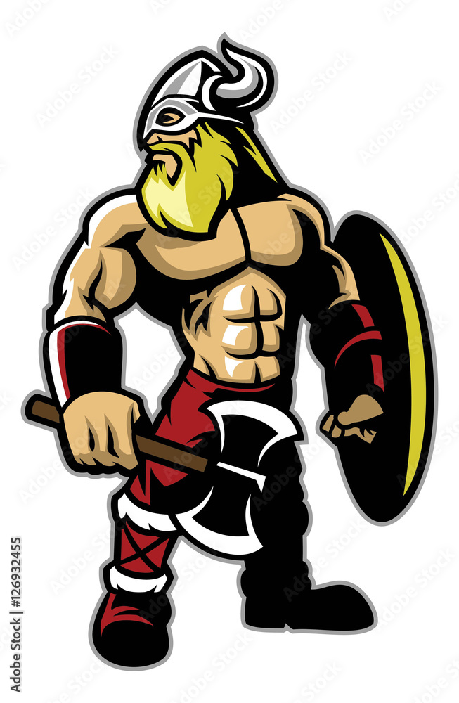 standing muscle body of viking warrior Stock Vector | Adobe Stock