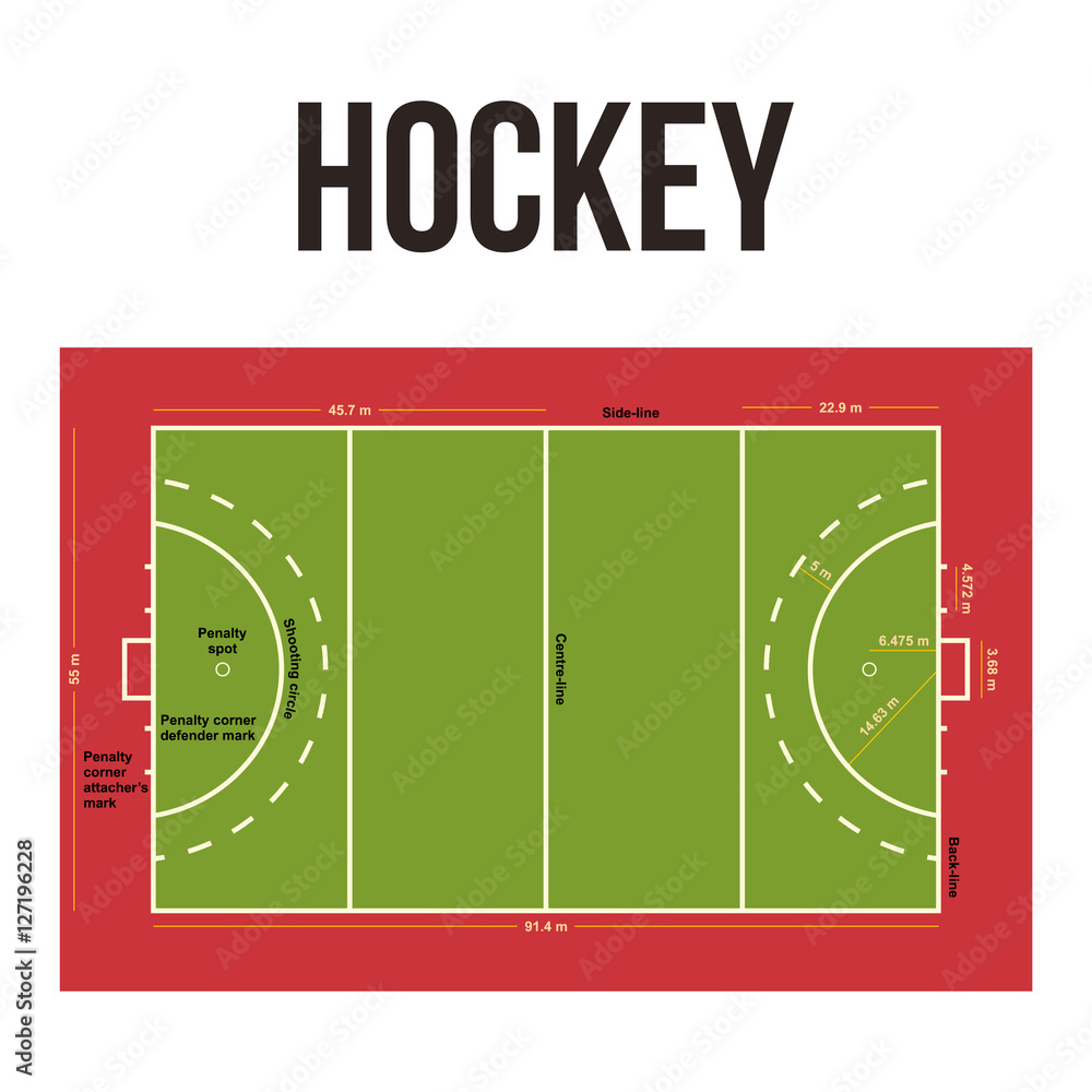 Hockey Court Arena Vector Design Illustration Stock Vector | Adobe Stock