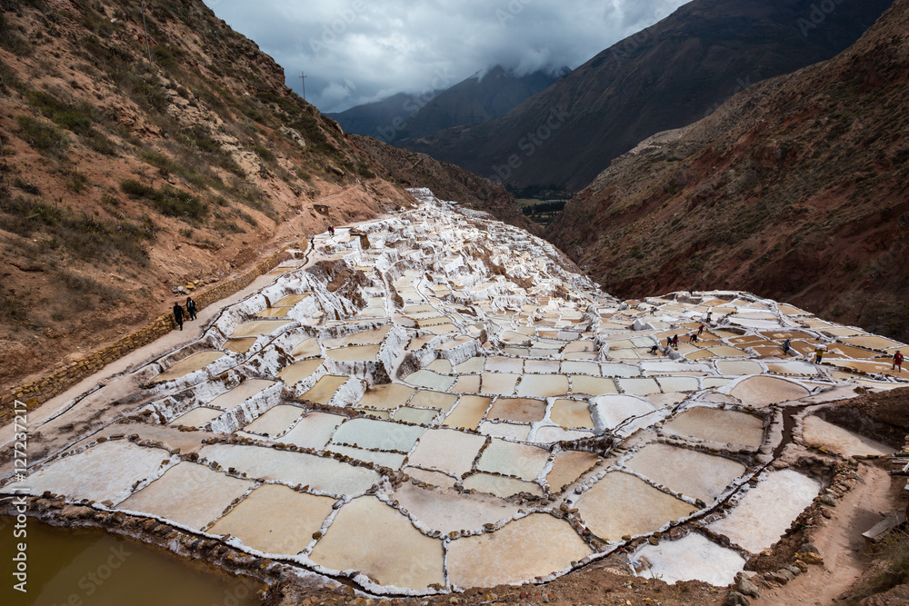 Maras pink salt ponds Stock Photo | Adobe Stock