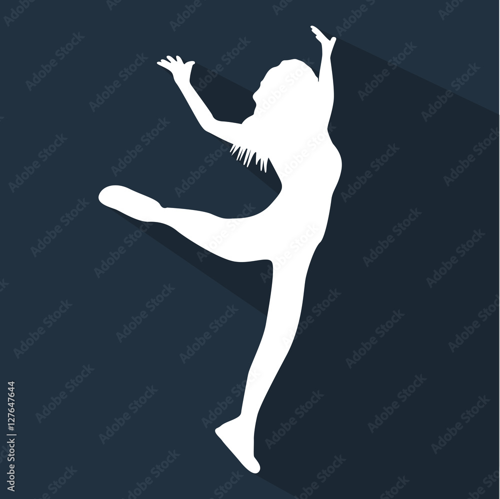 Dancer Figure Silhouette Stock Vector | Adobe Stock