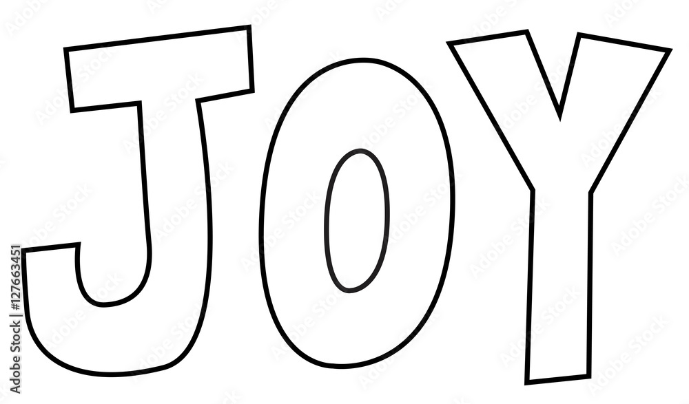 Stock-Vektorgrafik „Joy Coloring Page“ | Adobe Stock