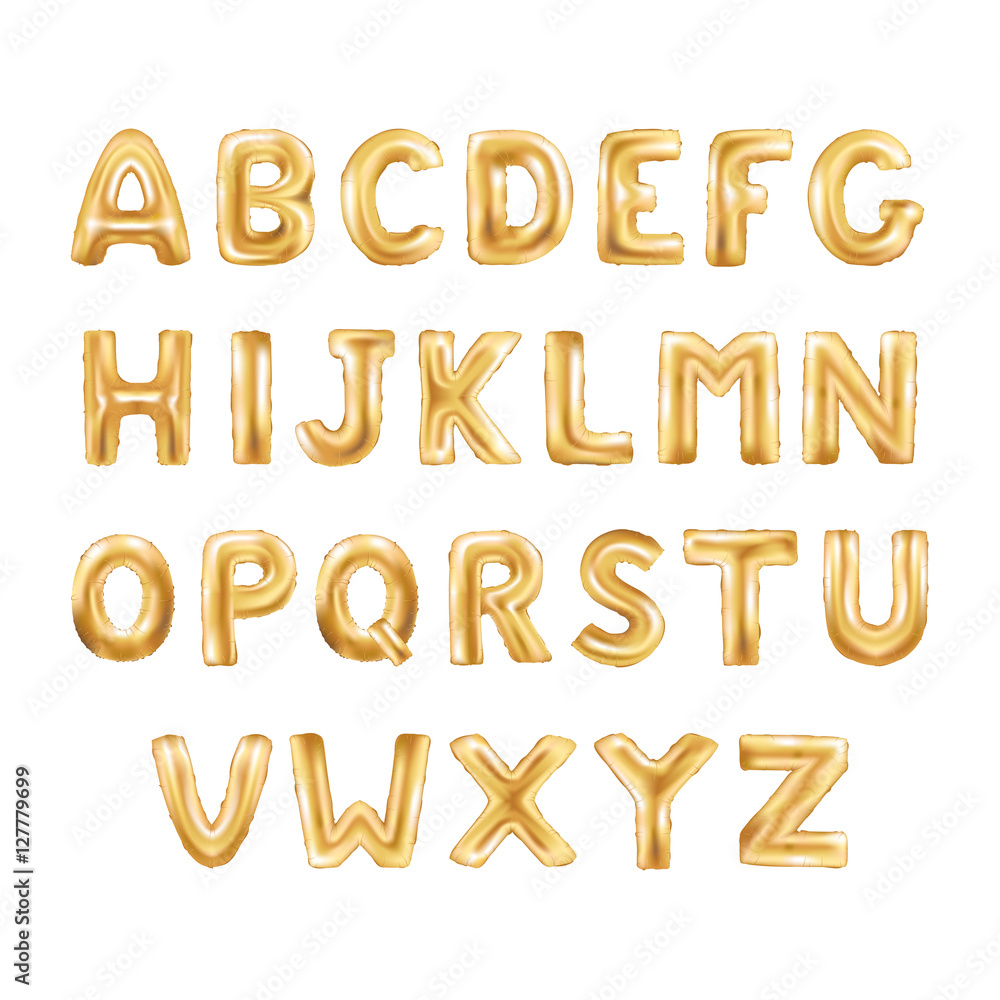 Balloons ABC alphabet Stock Vector | Adobe Stock