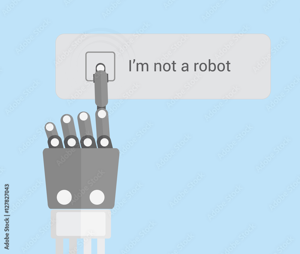 Stock-Vektorgrafik „I am not a robot conceptual illustration. Anti-bot ...