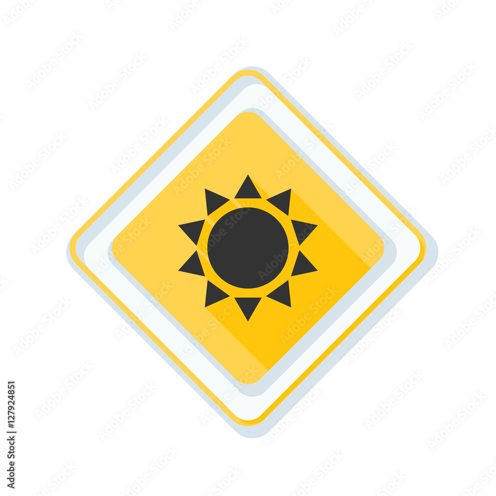 Stock-Vektorgrafik „Sun hazard sign“ | Adobe Stock