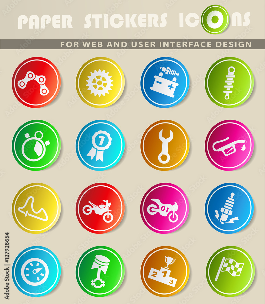 moto racing icon set Stock Vector | Adobe Stock