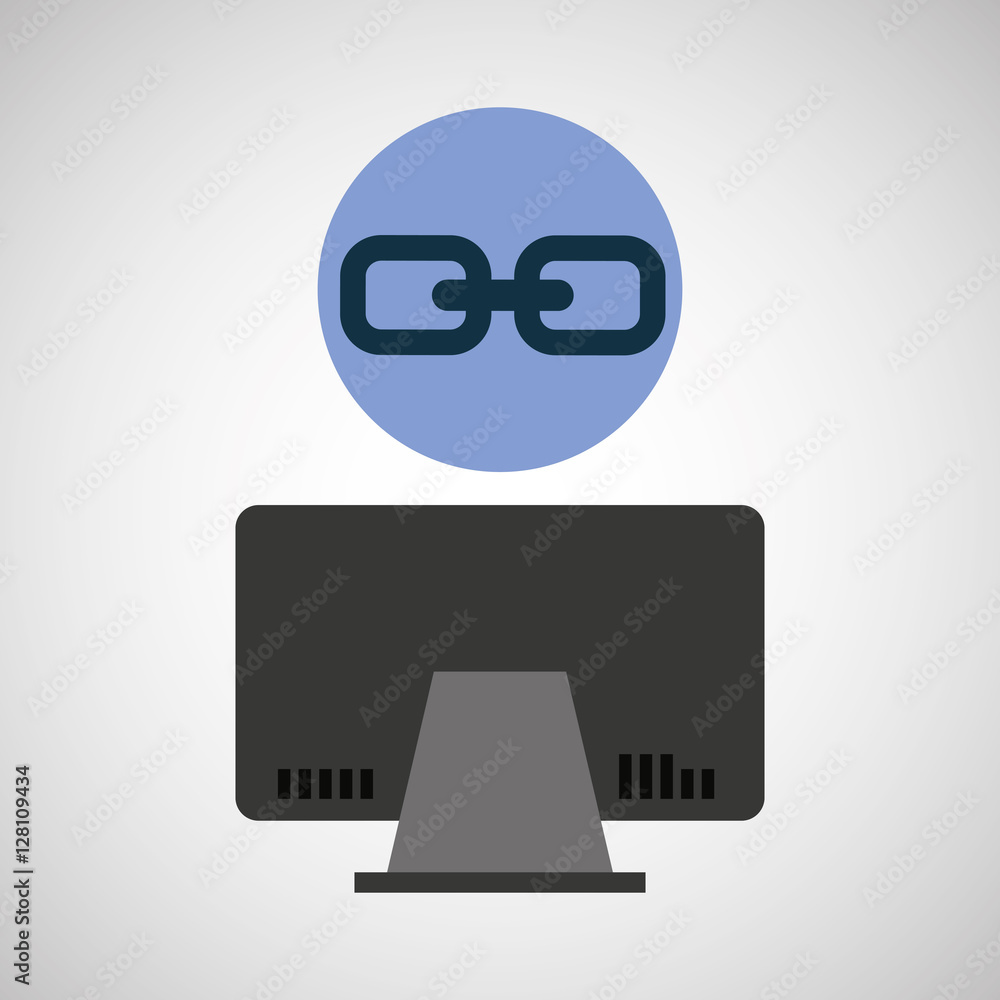 computer device link network icon vector illustration eps 10 Stock ...