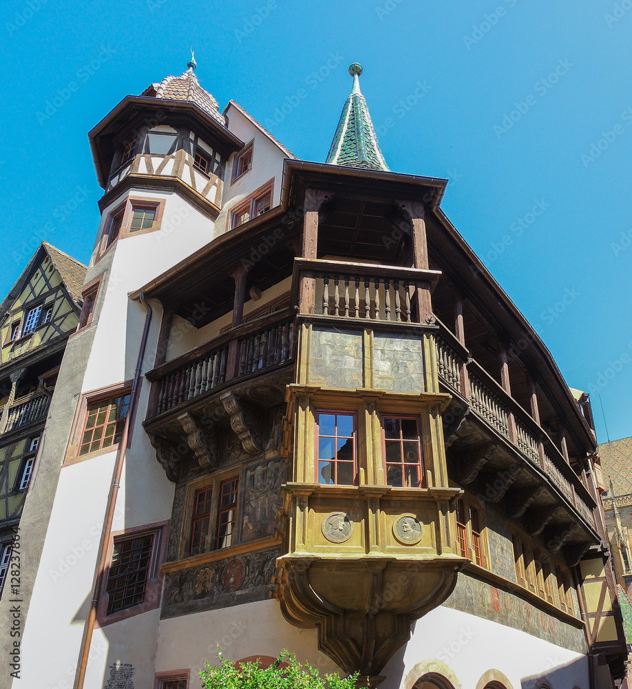 Colmar, Alsace, France, Medieval old town. Maison Pfister (House) is ...