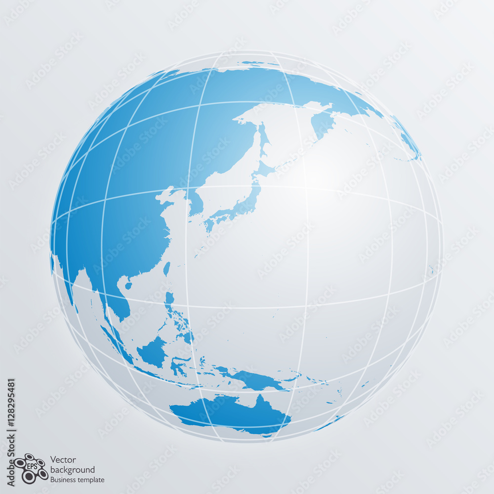 Global Map_Asia, Earth #Vector Graphic Stock Vector | Adobe Stock