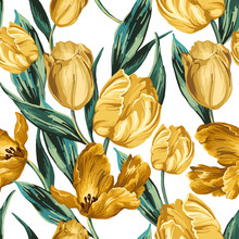 Yellow Tulips Vintage Free Stock Photo - Public Domain Pictures