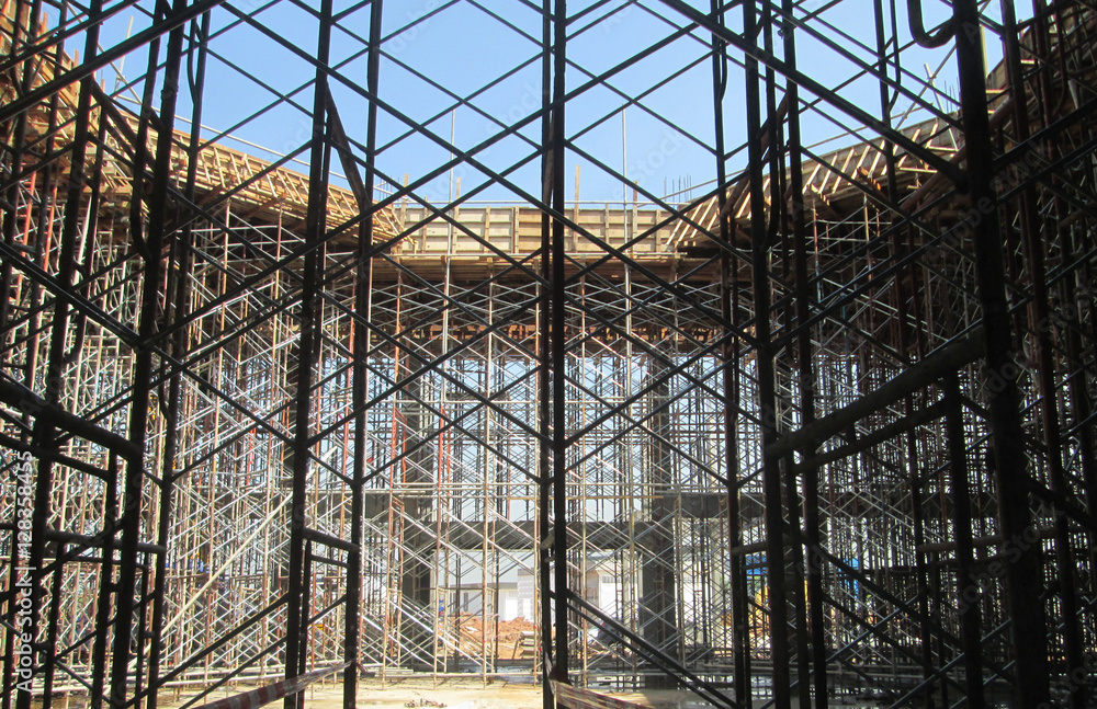 Timber form work commonly made from plywood and timber at the ...