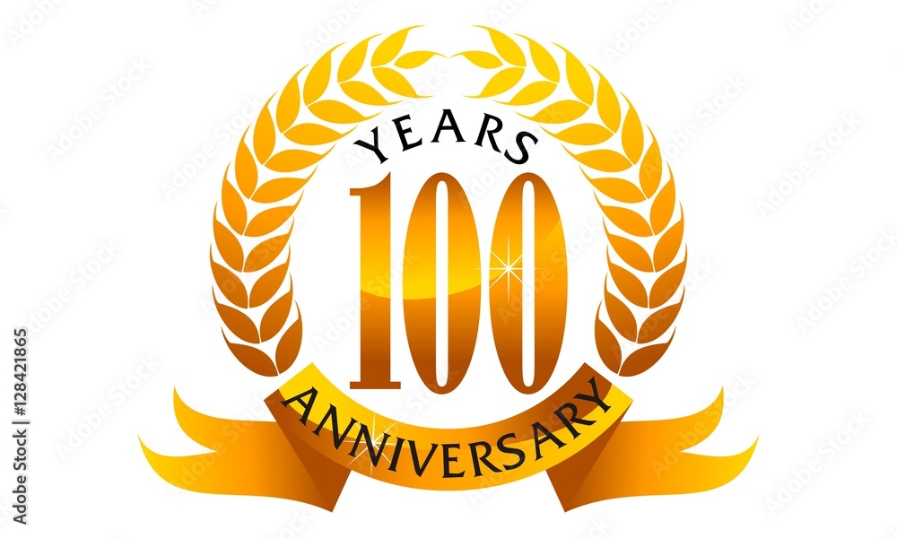 100 Years Ribbon Anniversary Stock Vector | Adobe Stock