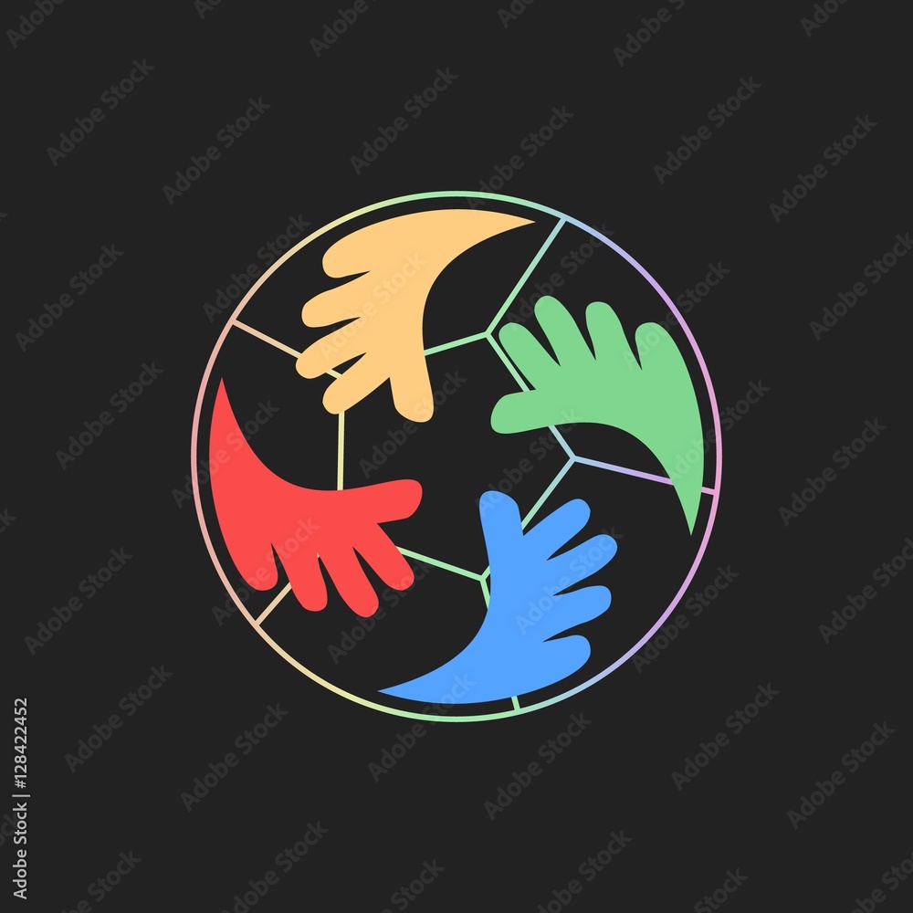 Unity in Football Logo Stock Vector | Adobe Stock