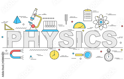 Physics line style illustration - Buy this stock vector and explore ...