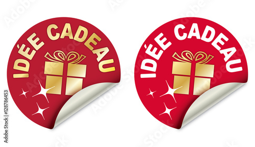 IDÉE CADEAU ÉTIQUETTE ROUGE Vecteur Stock | Adobe Stock