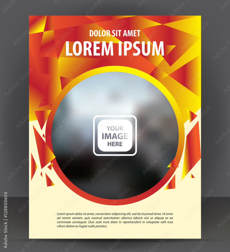 Flyer, brochure, cover layout design print template, pamphlet vector ...