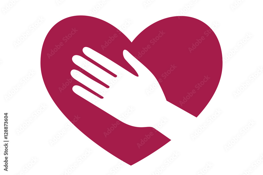 Stock-Vektorgrafik „Hand aufs Herz“ | Adobe Stock