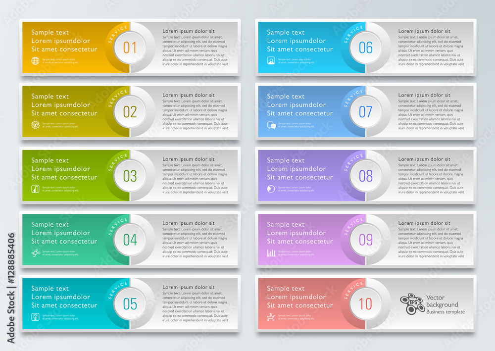 Infographics Web Banner & Label Design Stock Vector | Adobe Stock